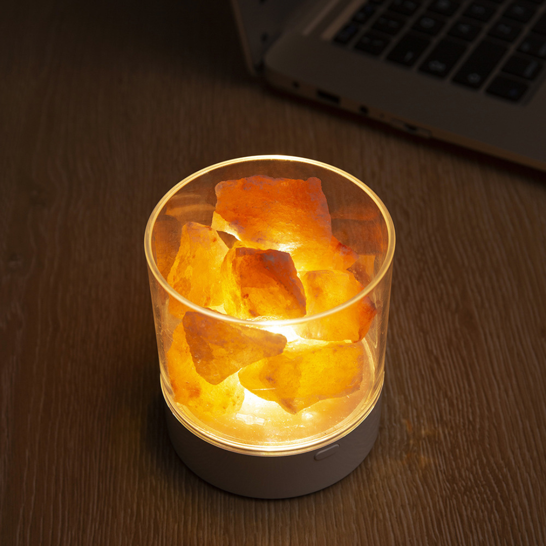Himalayan Salt Smart Lamp with Customizable Lighting and Air Purificat ...